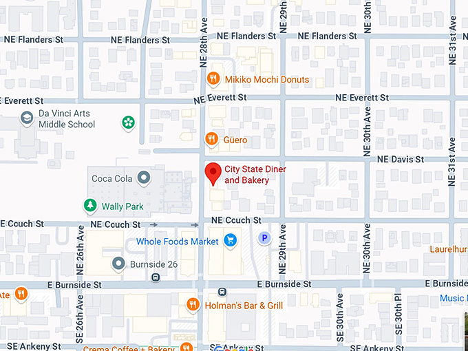 16. city state diner and bakery map