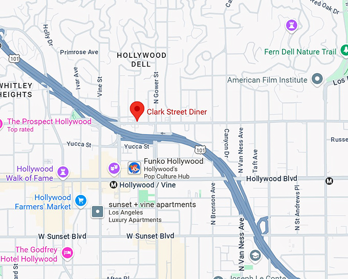 16. clark street diner map