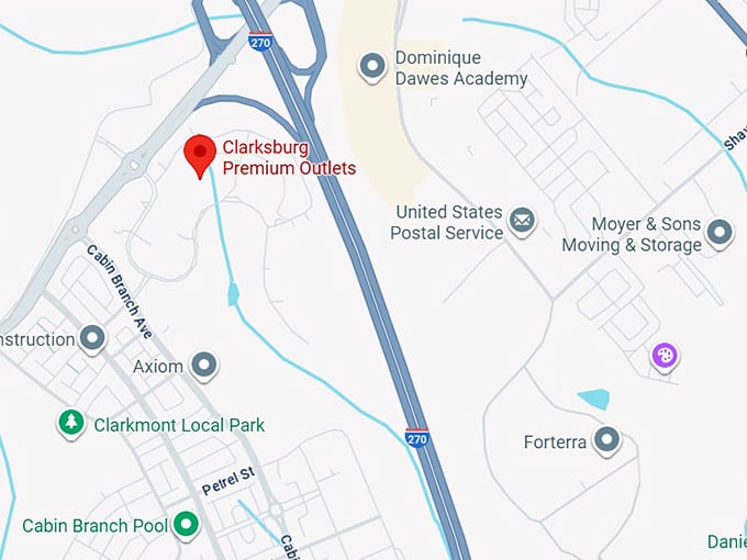 16. clarksburg premium outlets map