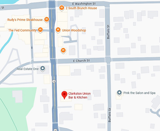 16. clarkston union bar & kitchen map