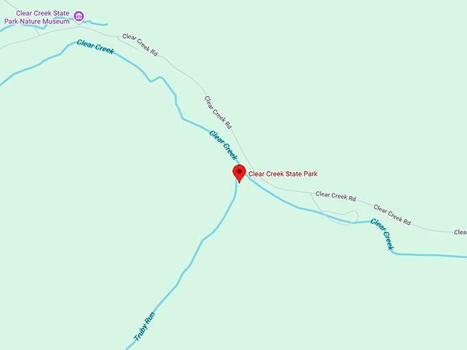 16. clear creek state park map