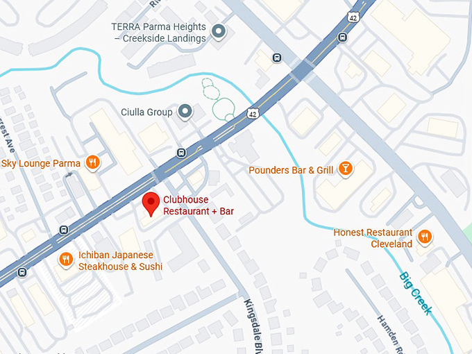 16. clubhouse restaurant + bar map