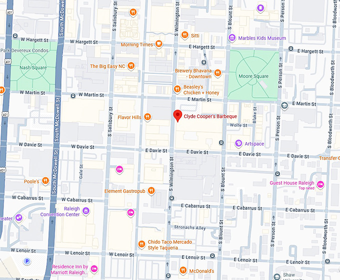 16. clyde cooper&rsquo;s barbecue map