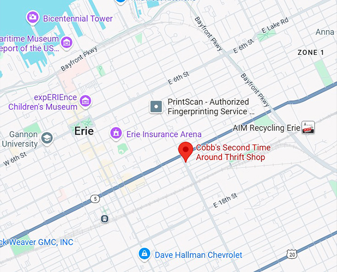 16. cobb&rsquo;s second time around thrift store map
