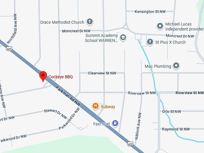 16. cockeye bbq map