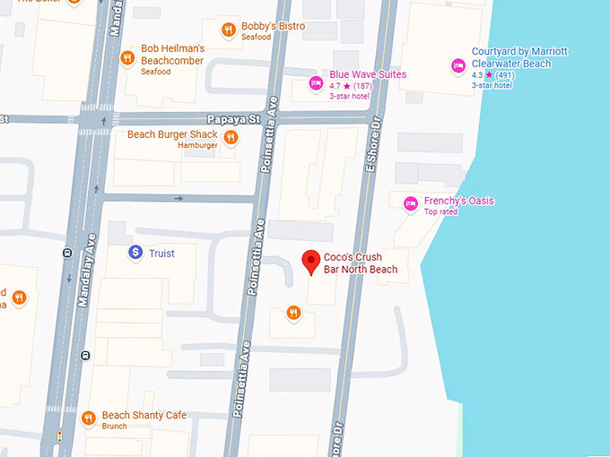 coco's crush bar north beach map