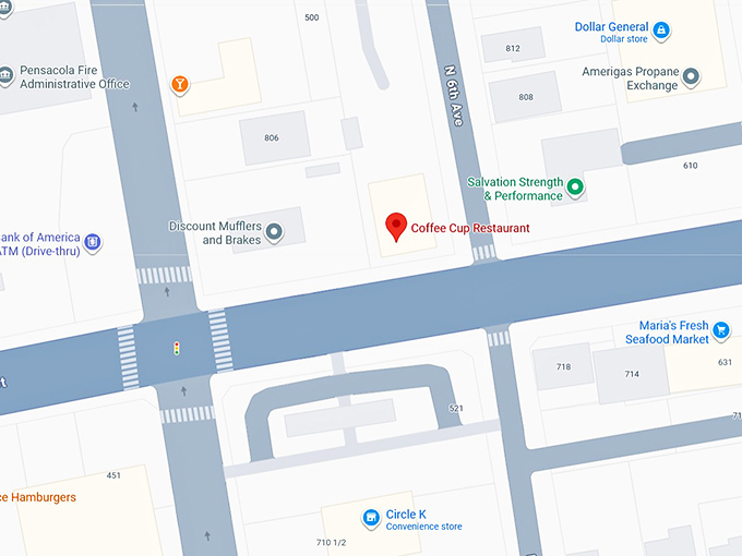 16. coffee cup restaurant map