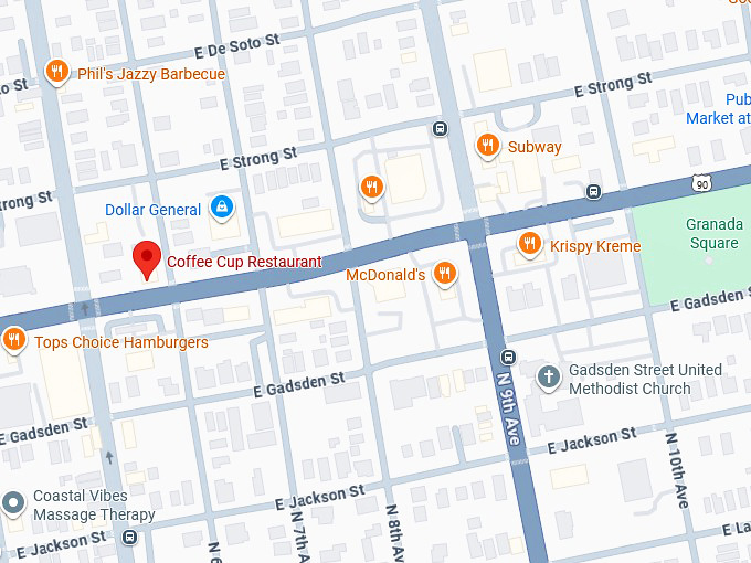 16. coffee cup restaurant map