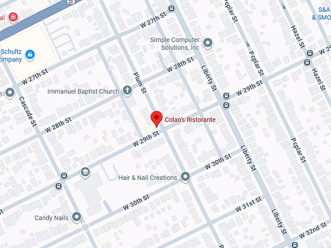 16. colao's ristorante map