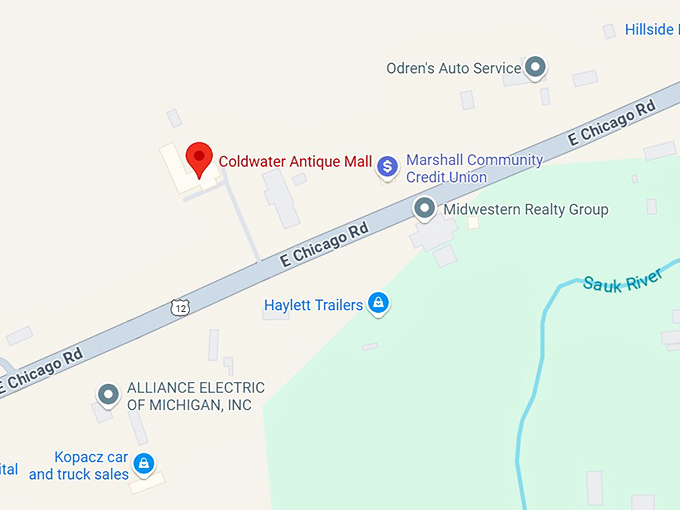 16. coldwater antique mall llc map