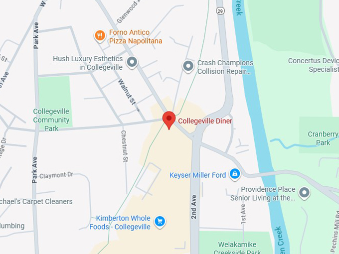 16. collegeville diner map