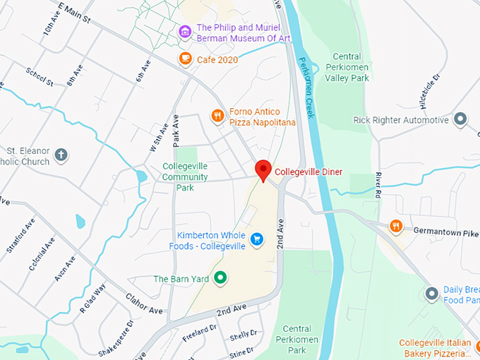 16. collegeville diner map