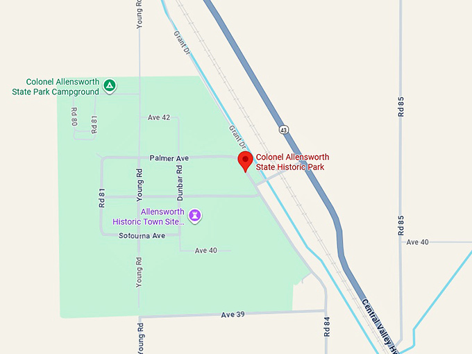 colonel allensworth state historic park map