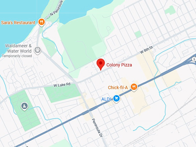 16. colony pizza map