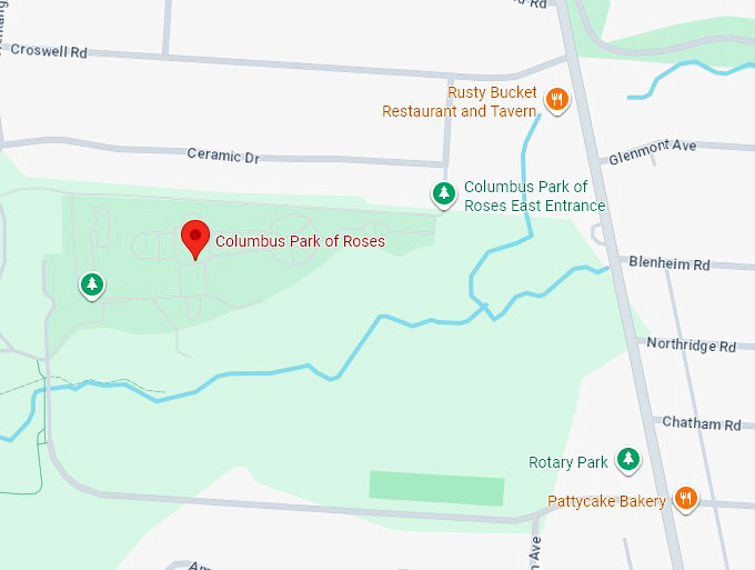 columbus park of roses map