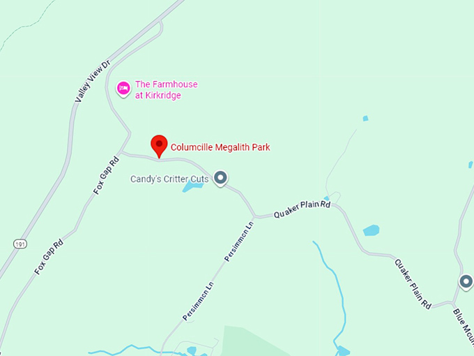 16. columcille megalith park map