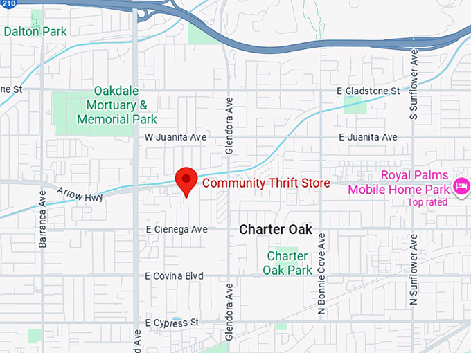 16. community thrift store map