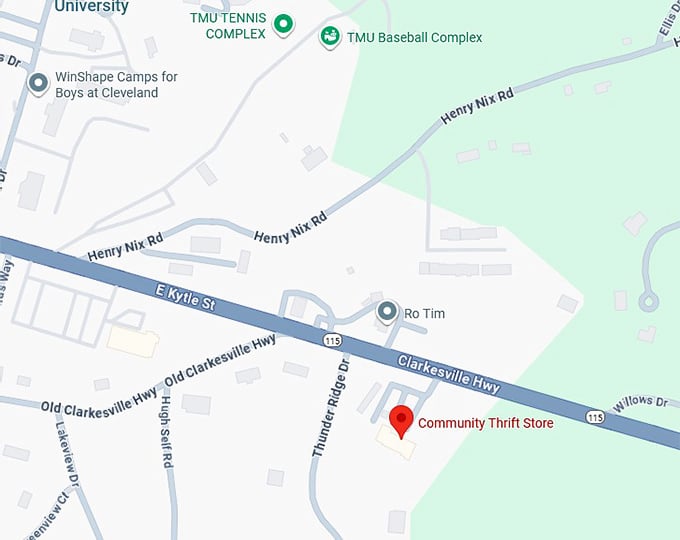 16. community thrift store map