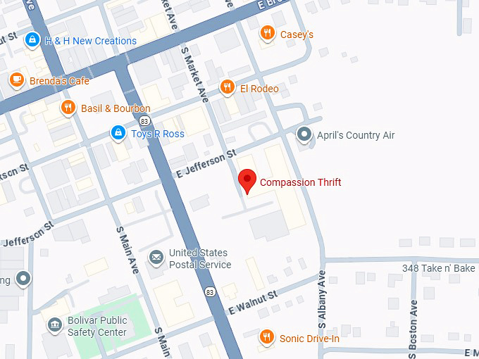 16. compassion thrift map