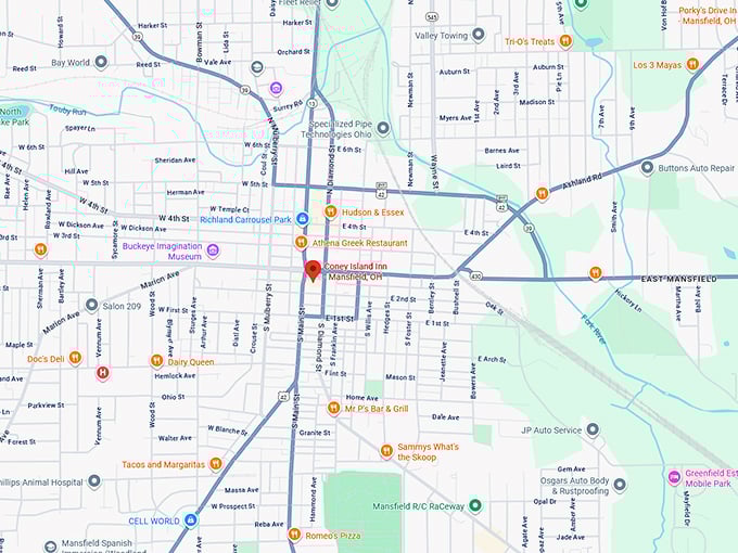 16. coney island inn mansfield, oh map