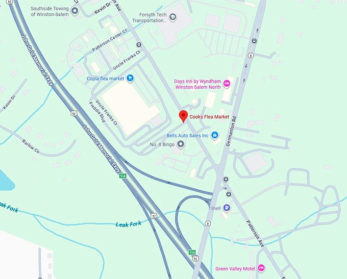 16. cooks flea market map