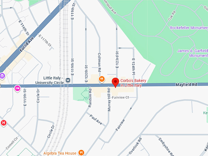 16. corbo's bakery in little italy map