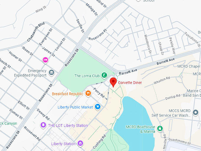 16. corvette diner map