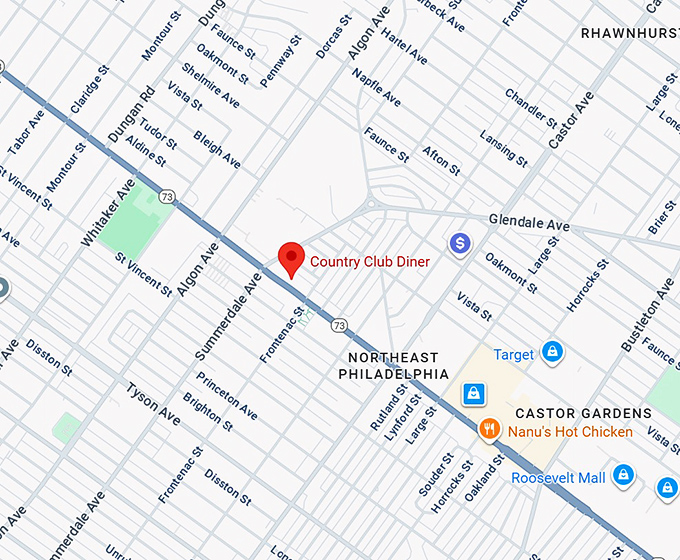 16. country club diner map