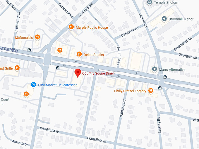 16. country squire diner map