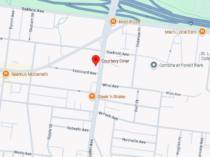 16. courtesy diner (1121 hampton ave) map