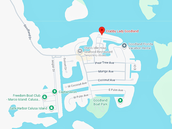 16. crabby lady goodland map