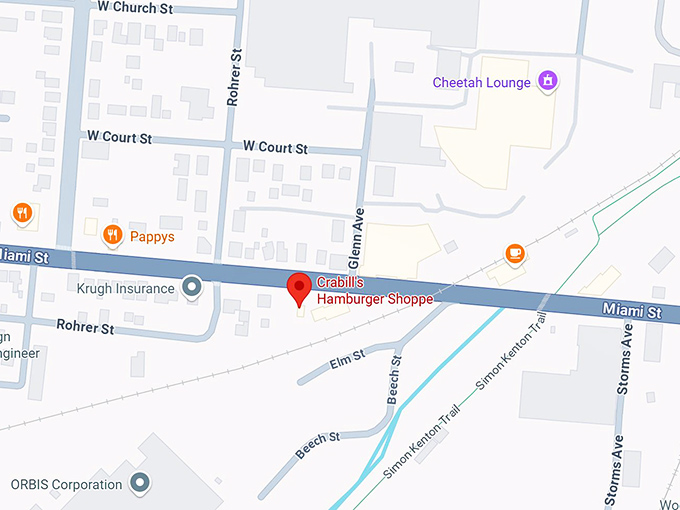 crabill's hamburger shoppe map