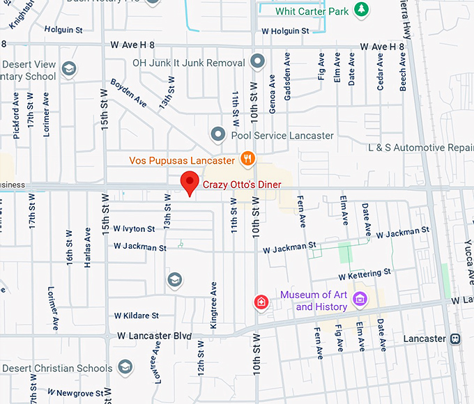 16. crazy otto's diner map