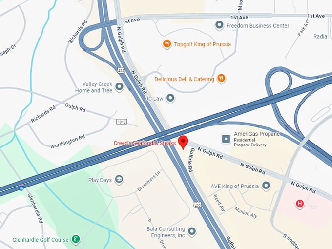 16. creed's seafood & steaks map