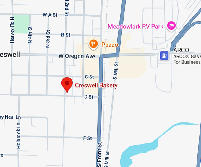 16. creswell bakery map