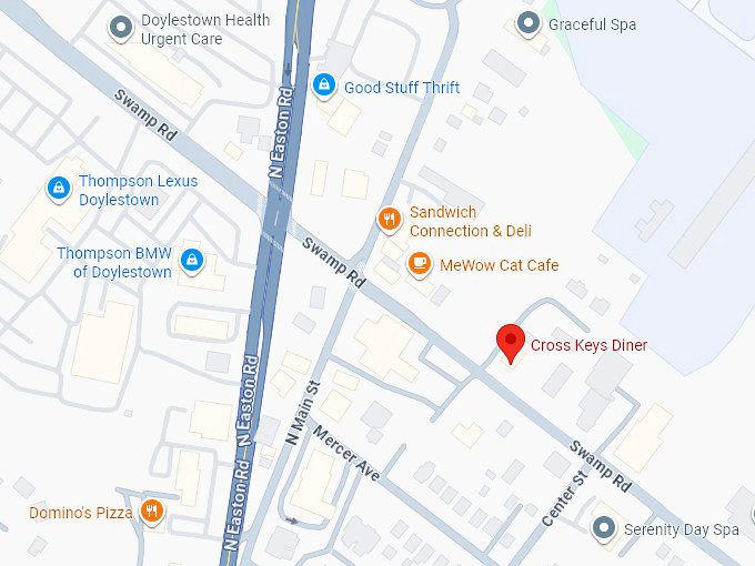 16. cross keys diner map