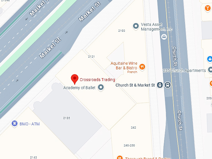 16. crossroads trading (2123 market st) map