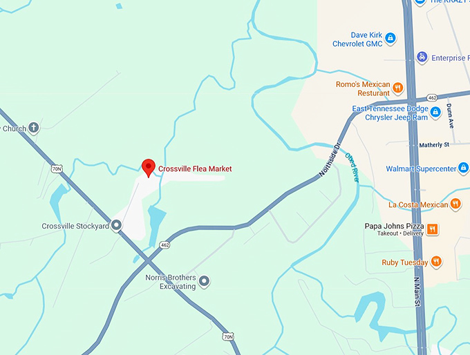 16. crossville flea market inc map