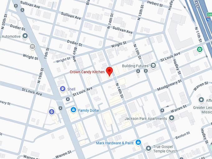 16. crown candy kitchen map