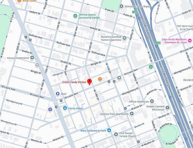 16. crown candy kitchen map