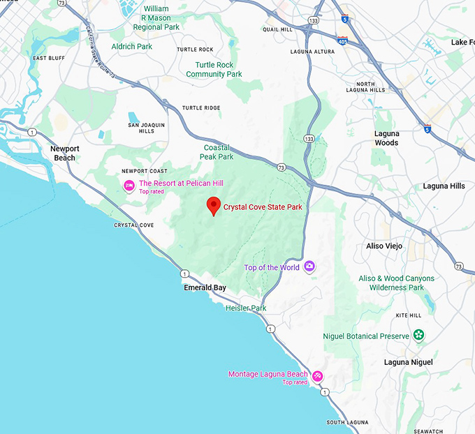 16. crystal cove state park map