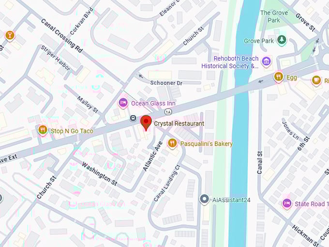 16. crystal restaurant map