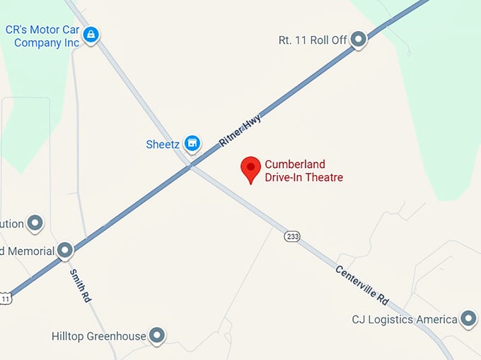 16. cumberland drive‑in theatre map