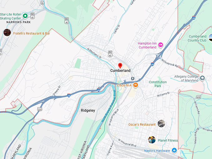 16. cumberland md map