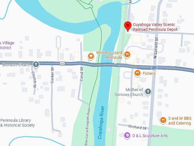 16. cuyahoga valley scenic railroad map