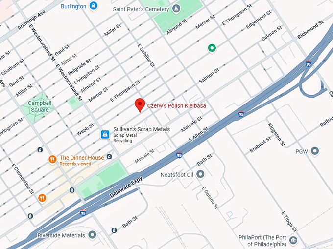 16. czerw's polish kielbasa map