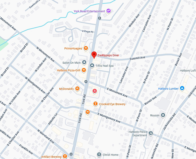 16. daddypops diner map