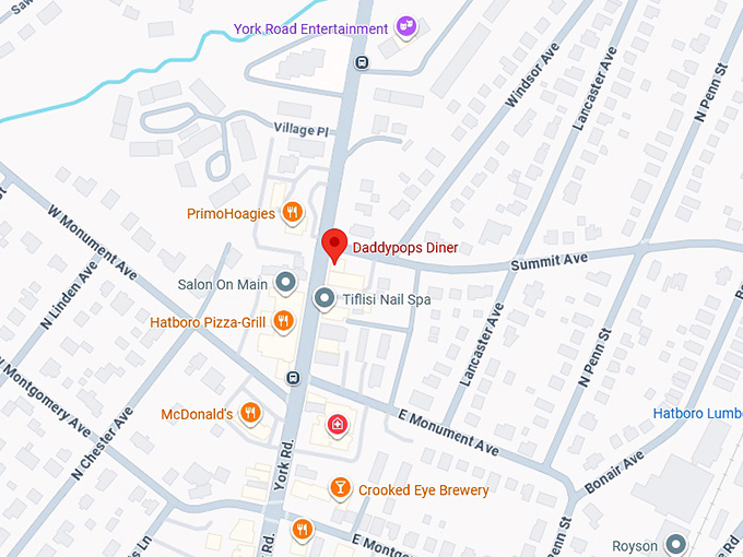 16. daddypops diner map