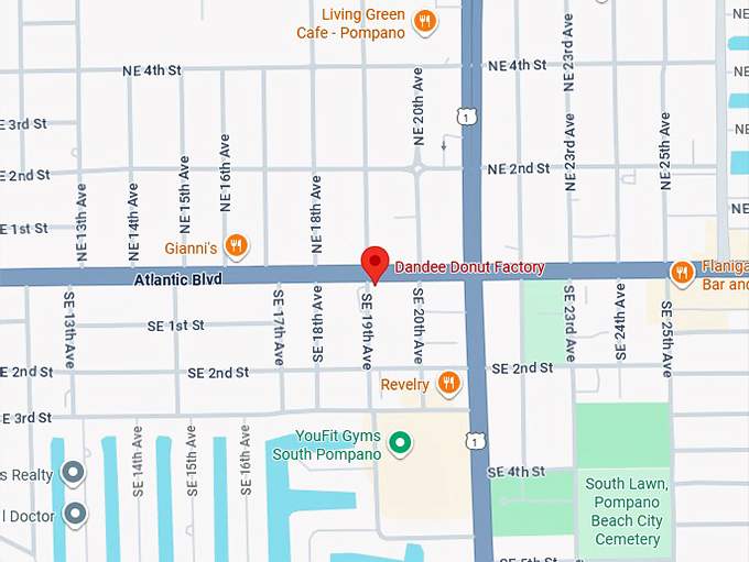 16. dandee donut factory map