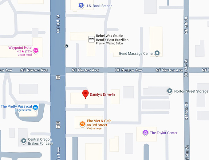 16. dandy&rsquo;s drive in map